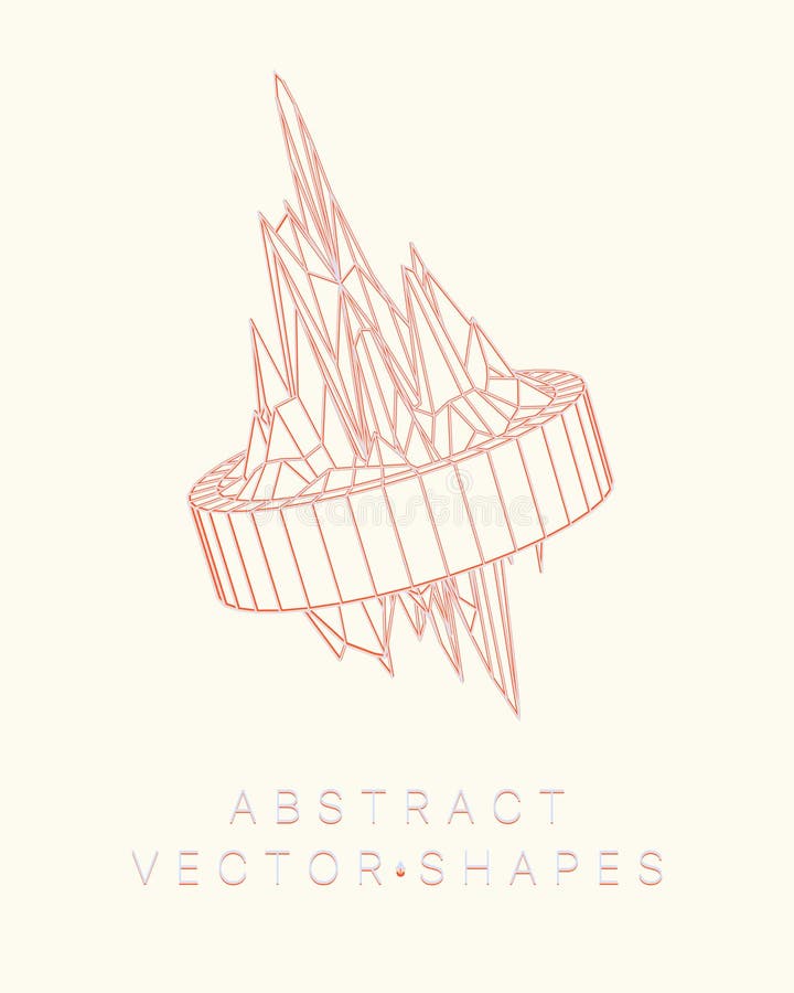 Geometric Shape for Design. 3d Technology Style Stock Vector ...