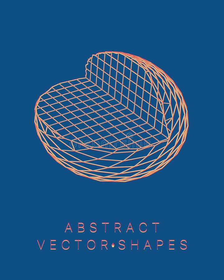 Geometric Shape for Design. 3d Technology Style Stock Illustration ...