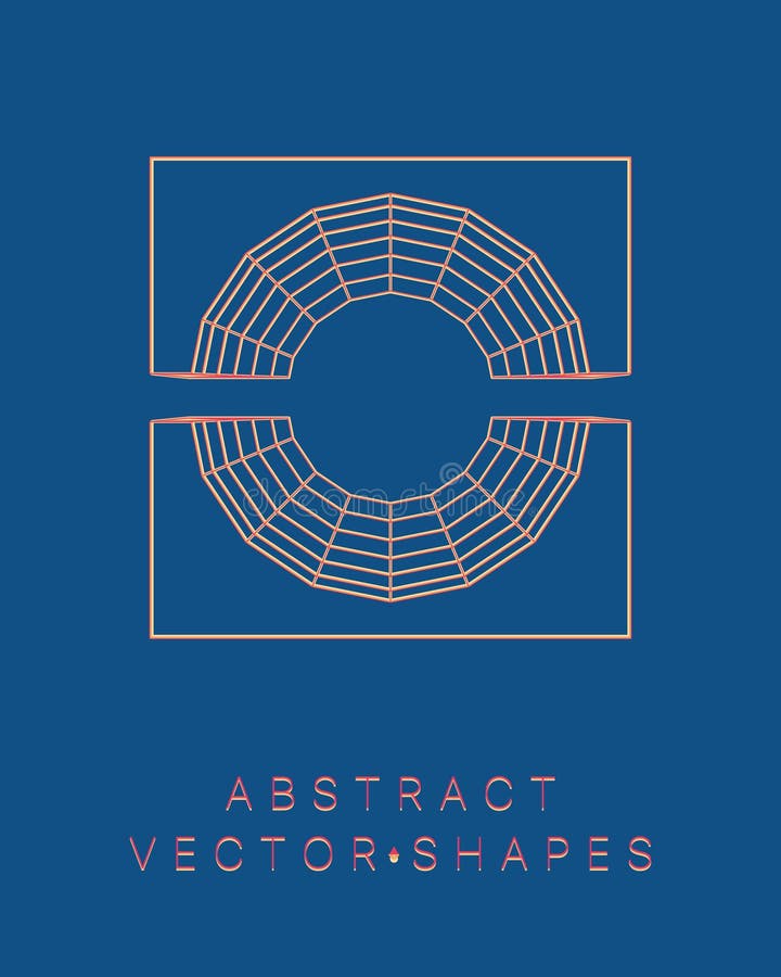 Geometric Shape for Design. 3d Technology Style Stock Illustration ...