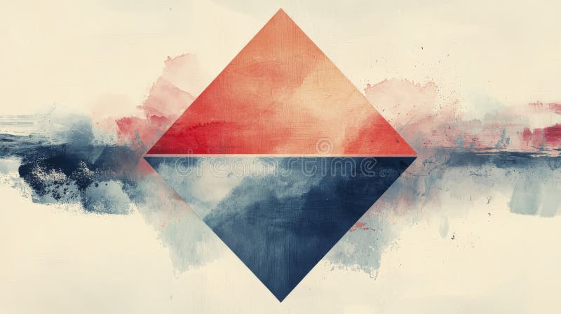 Geometric Shape Dissolving into Soft Gradient Abstract Art Digital ...