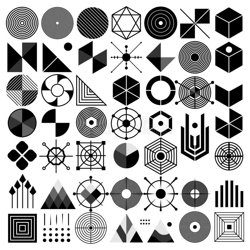 Modern of Geometric Shape Element Design Vector. Stock Illustration ...