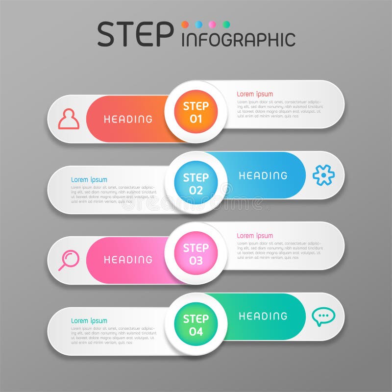 Geometric Shape Elements with Steps,road Map,options,milestone ...