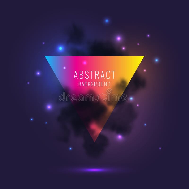 The Geometric Shape is Enveloped in Black Smoke. Stock Vector ...