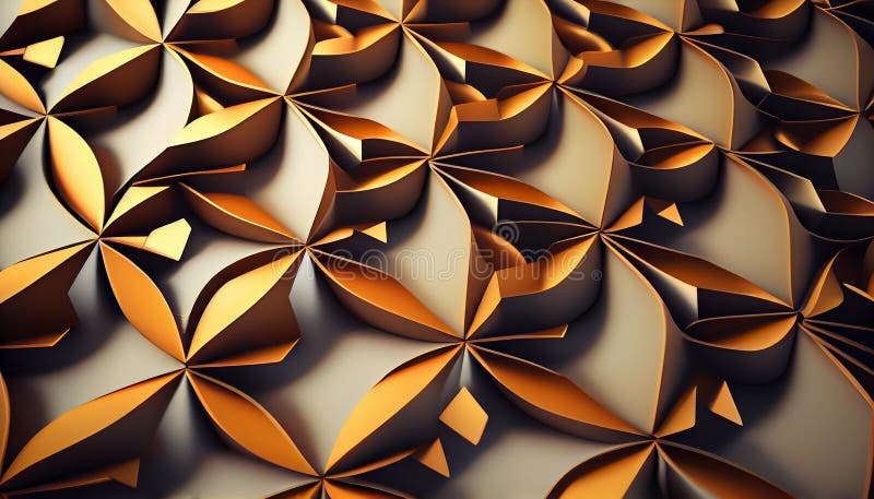 Geometric Shape and Floral Pattern Compose Modern Elegance Generated by ...