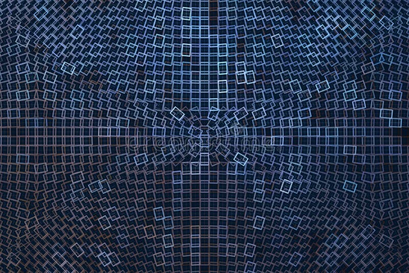 Geometric Shape Flowing, Abstract Background, Digital Art Work. Stock ...