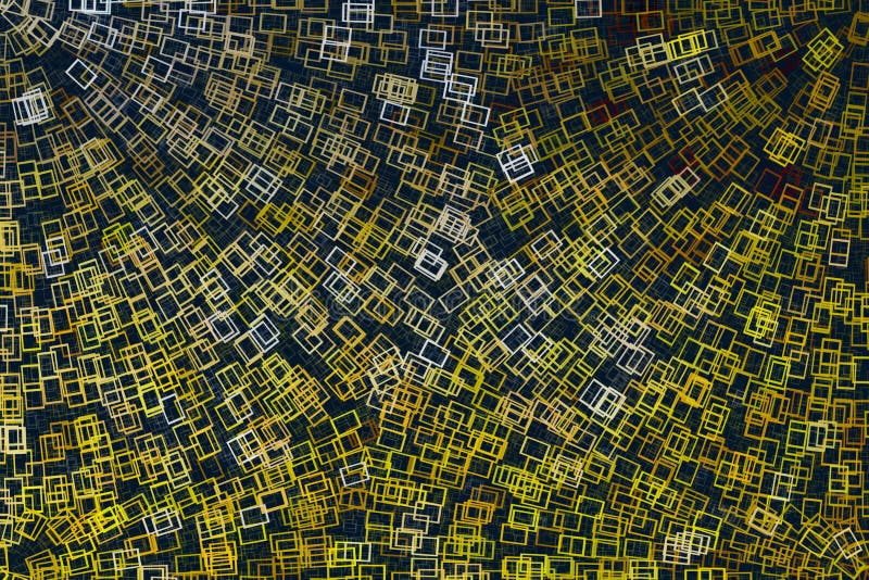 Geometric Shape Flowing, Abstract Background, Digital Art Work. Stock ...