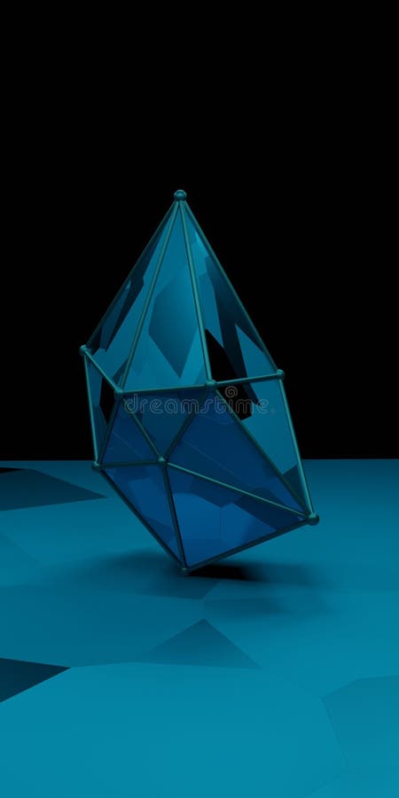 Geometric Shape in the Form of an Unidentified Object 3D Illustration ...