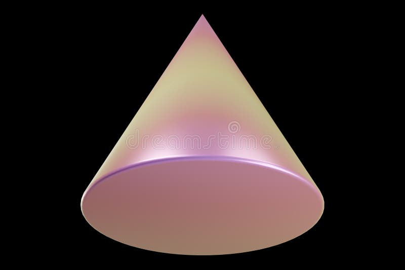Geometric Shape. Holographic 3d Shape. 3d Rendering. Stock Illustration ...