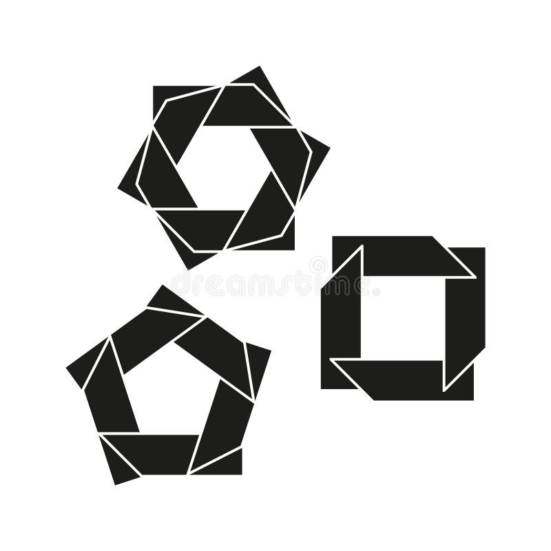 Geometric Shape Icon. Abstract Polygon Symbol. Modern Black Design ...