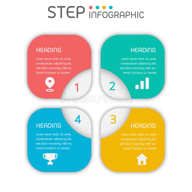 Geometric Shape Infographic Elements with Steps,options,processes or ...