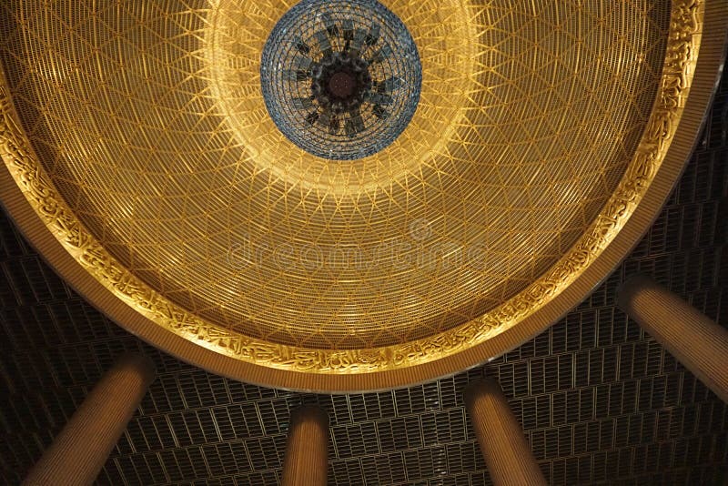 Geometric Shape of a Mosque Dome Stock Photo - Image of decorated ...