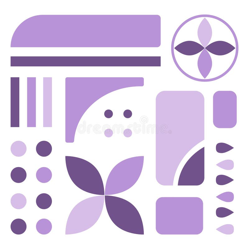 Geometric Shape Pattern. Seamless Abstract Print with Simple Elements ...