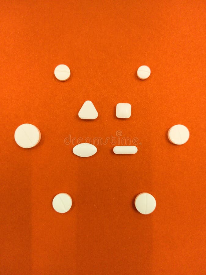 The Geometric Shape of the Pill on the Background. Stock Photo - Image ...