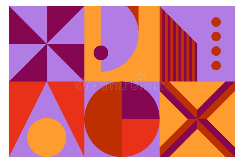 Geometric Shape Print. Modern Style Minimalistic Forms Stock Vector ...