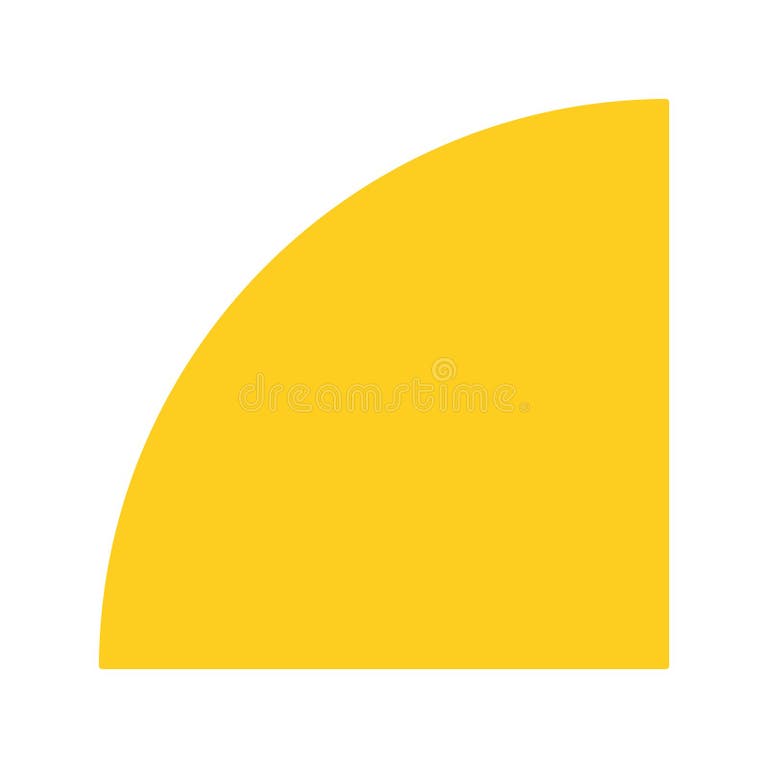 Geometric Shape Quarter Circle Minimalist Stock Vector - Illustration ...
