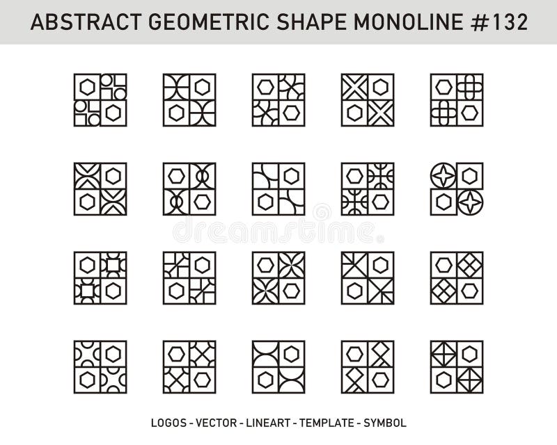 Geometric Shape Set stock illustration. Illustration of design - 97221579