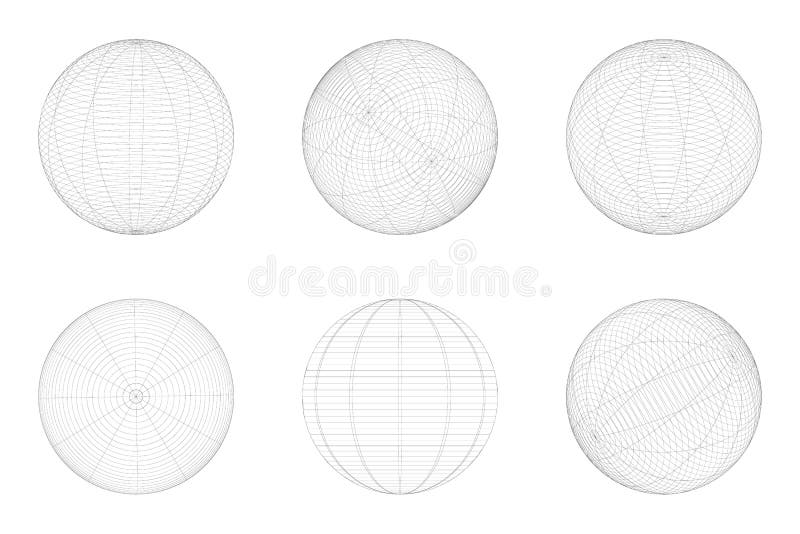 Geometric Shape of Sphere 3d Design in Technology Style. Abstract ...