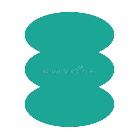 Geometric Shape Stacked Circles Modern Abstract Form Stock Vector ...