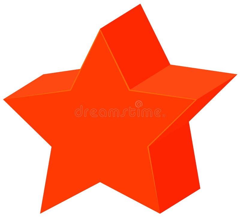 Geometric Shape of Star in Orange Stock Vector - Illustration of ...