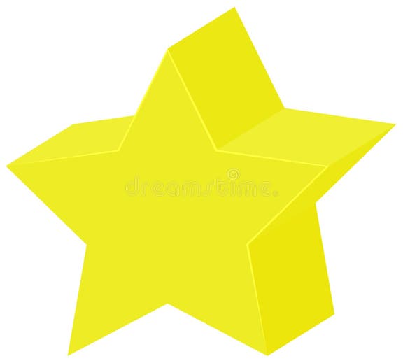 Geometric Shape of Star in Yellow Stock Illustration - Illustration of ...