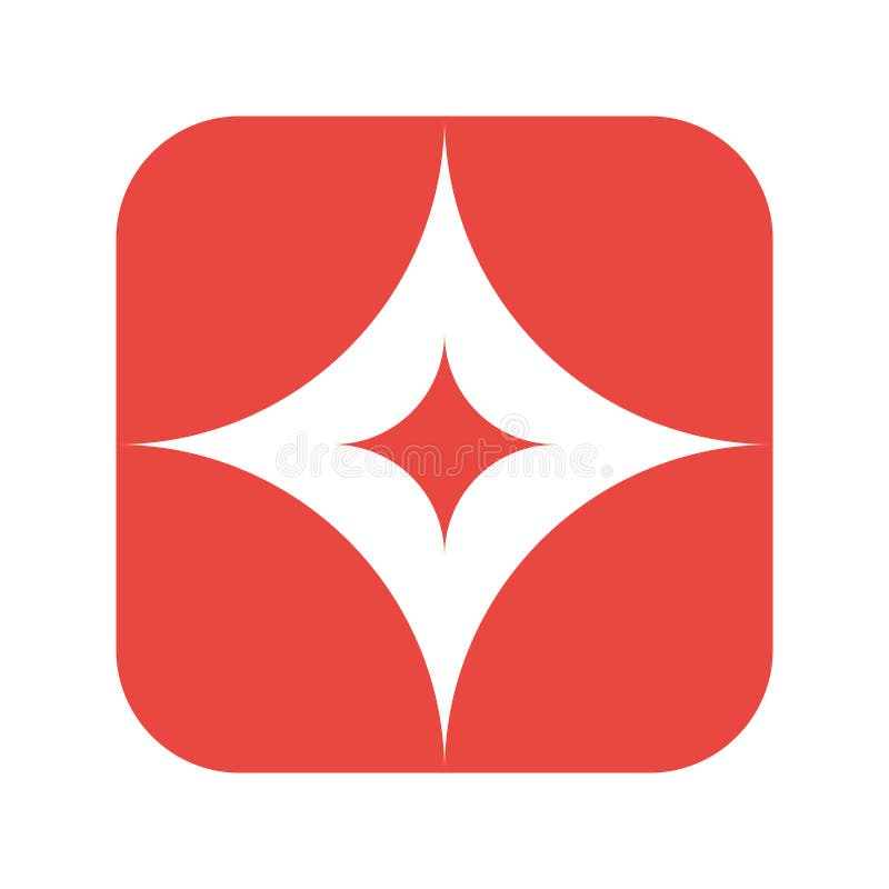 Geometric Shape Starburst Square Abstract Form Stock Illustration ...