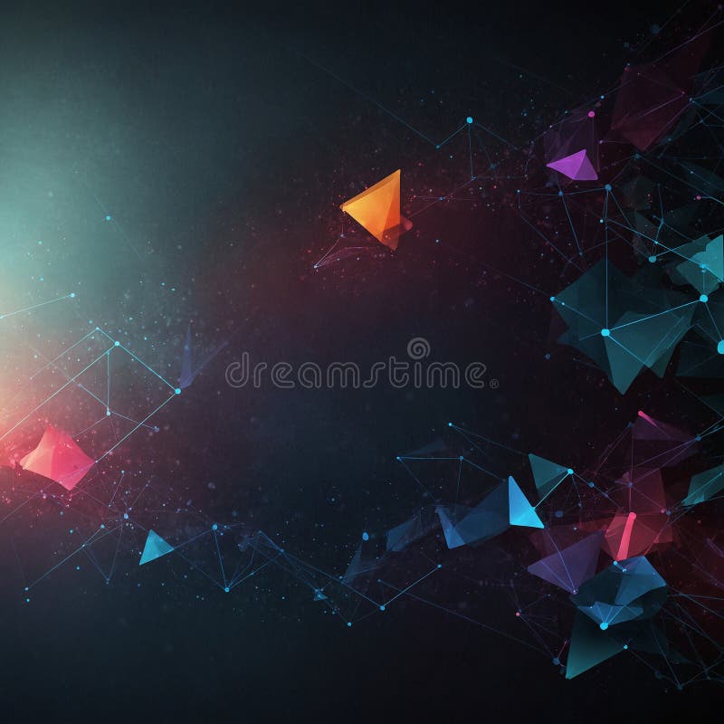 Geometric Shape Technology Digital Hi Tech Concept Background Stock ...