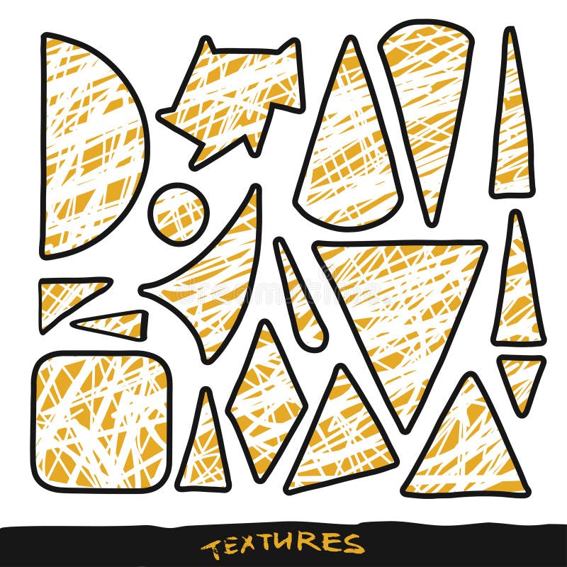 Geometric Shape Textures Set. Vector Design Elements Collection. Stock ...