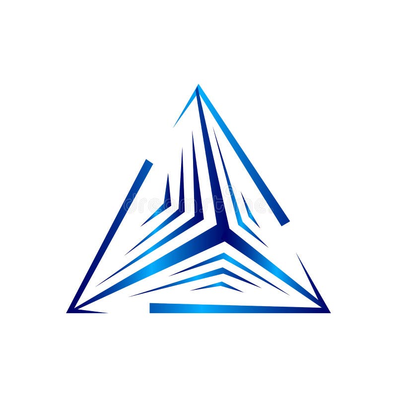 Geometric Shape Triangle Prism Logo Design Vector Illustration Stock ...