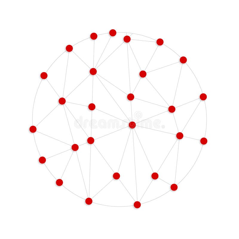Geometric Shape from Triangles. Circle Network Stock Vector ...