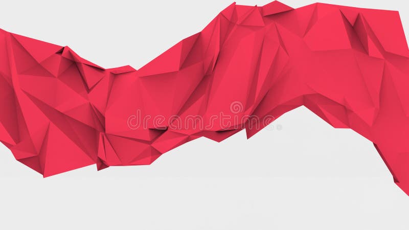 Geometric Shape Triangular Red Wave Wake Abstract Modern Vector White ...