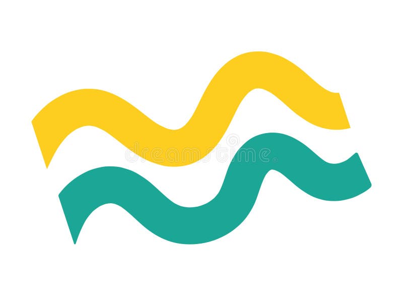 Geometric Shape Wavy Lines Abstract Motion Stock Illustration ...