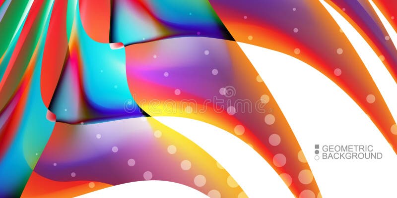 Geometric Shaped Objects Colorful Abstract Background Stock Vector ...