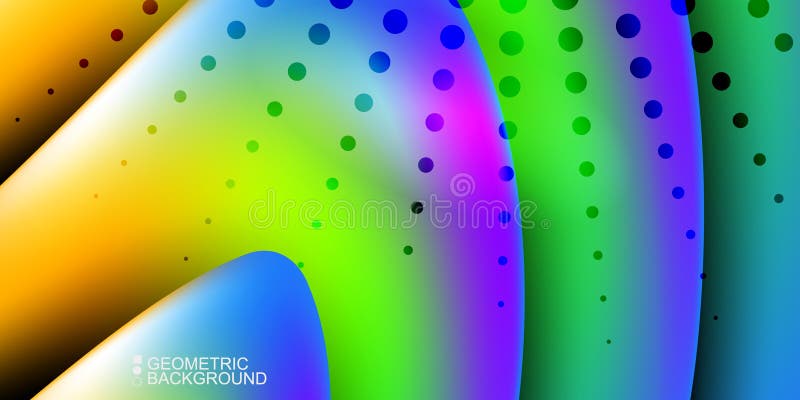 Geometric Shaped Objects Colorful Abstract Background Stock Vector