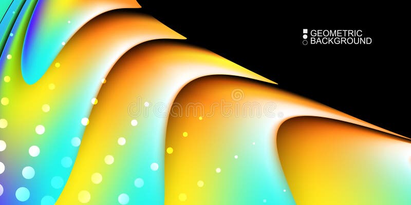 Geometric Shaped Objects Colorful Abstract Background Stock Vector