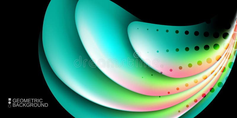 Geometric Shaped Objects Colorful Abstract Background Stock Vector