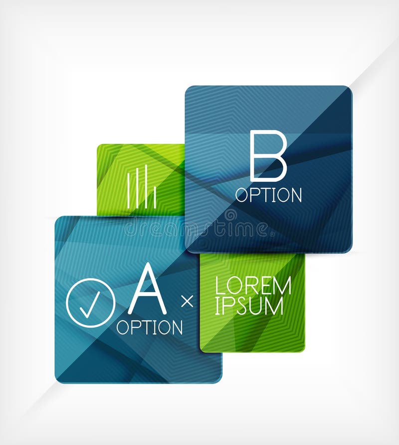 Geometric Shaped Option Banner Design Template Stock Vector ...