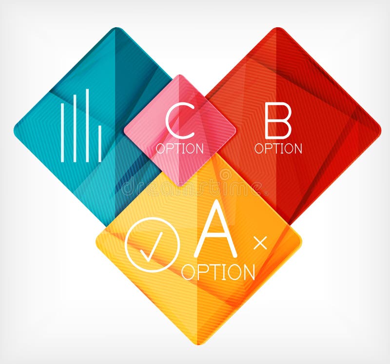 Geometric Shaped Option Banner Design Template Stock Vector ...