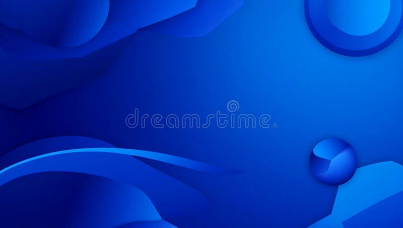 Geometric Shapes on Abstract Blue Background Stock Illustration ...
