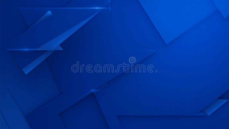 Geometric Shapes on Abstract Blue Background Stock Illustration ...