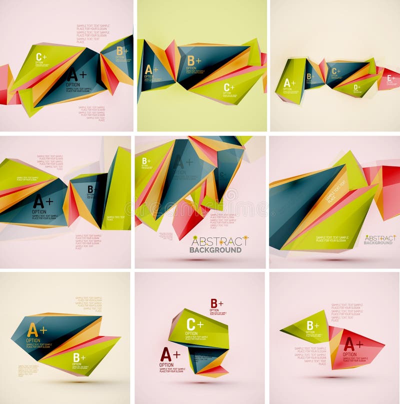 Geometric Shapes in the Air. Vector Abstract Stock Vector ...