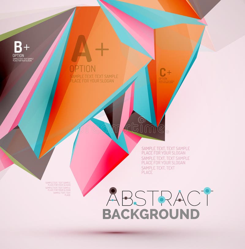 Geometric Shapes in the Air. Vector Abstract Stock Vector ...