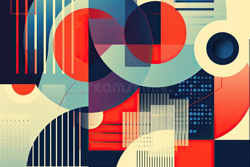 Geometric Shapes Arranged in Visually Dynamic and Balanced Harmony ...