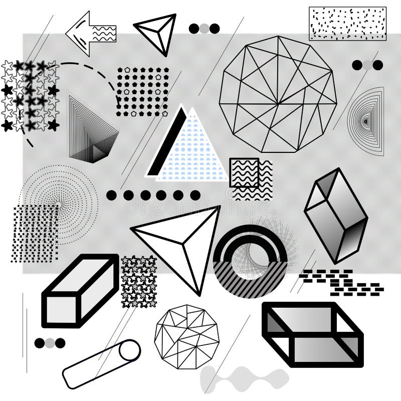 Geometric Shapes for the Banner Design Stock Vector - Illustration of ...