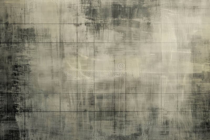 Geometric Shapes in Black and White on Canvas with Subtle Grid Pattern ...