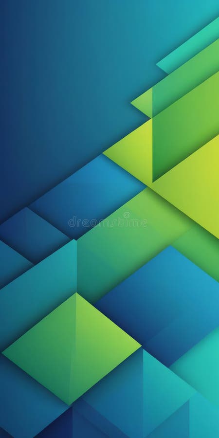 Geometric Shapes in Blue and Green Stock Photo - Image of limegreen ...