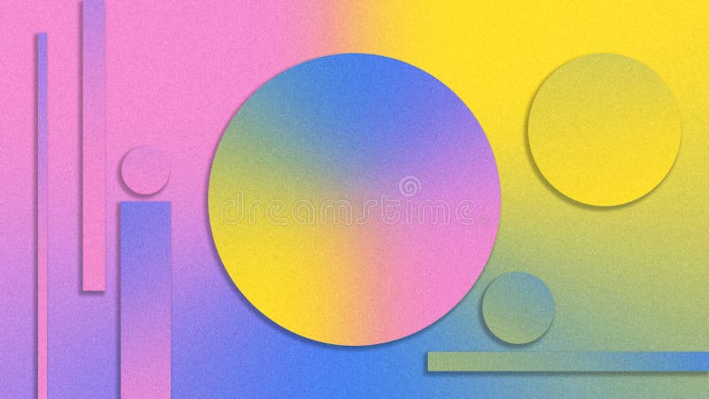 Geometric Shapes Blur Gradient with Grain in Yellow, Pink, Blue Stock ...