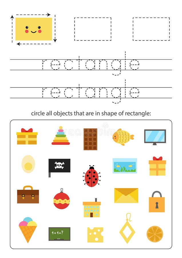 Worksheet For Learning Numbers With Cute Elephants. Number 5 Stock ...