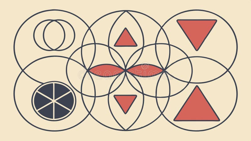 Geometric Shapes Circle Triangles, Abstract Design Pattern Vector Design Generative AI Stock ...