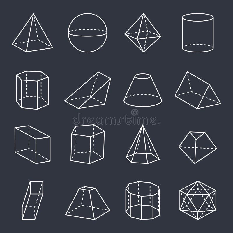 Geometric Shapes Collection Vector Illustration Stock Vector ...
