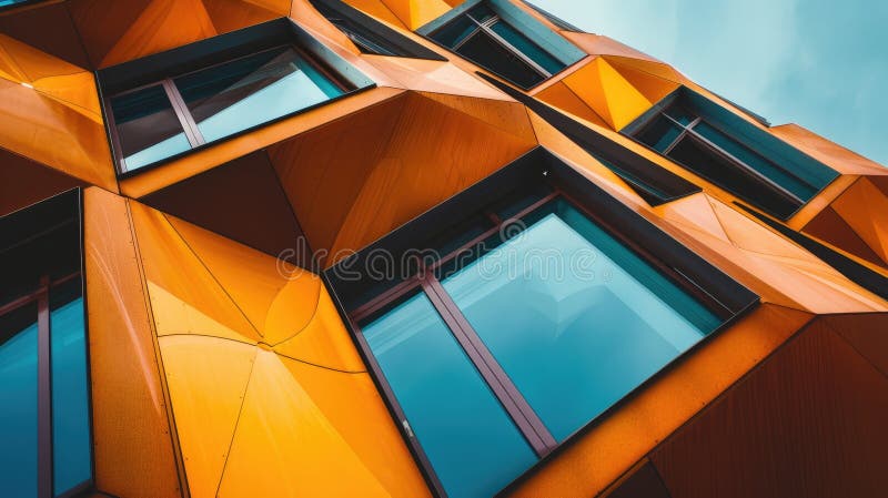 Geometric Shapes Create an Intriguing Pattern on a Building Facade, Ai ...